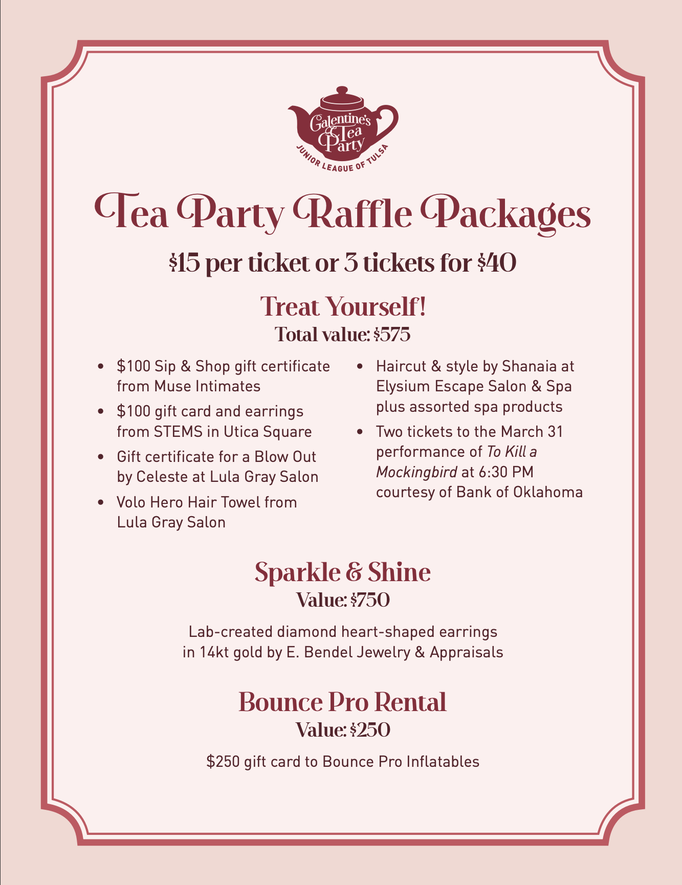 Galentine’s Tea Party – Junior League of Tulsa